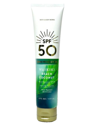 BATH & BODY WORKS SUNSCREEN LOTION SPF 50 WAIKIKI BEACH COCONUT 6 FL OZ NEW | eBay
