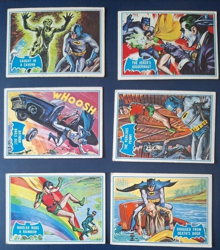 1966 TOPPS BATMAN BLUE BAT CARD LOT X 8. | eBay