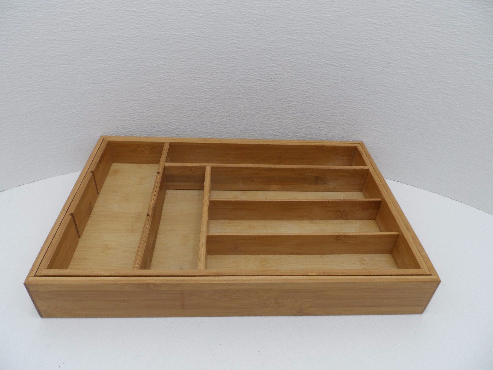 Organizer 6-8-Slot Expandable Bamboo Drawer Organizer Large Tray 18"X ...