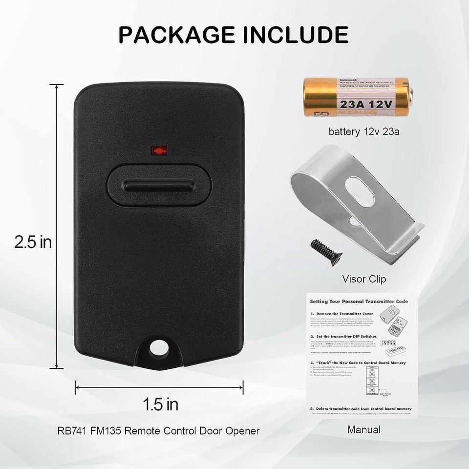 FM135 318MHz free ship for GTO Mighty Mule Gate Opener Control ...