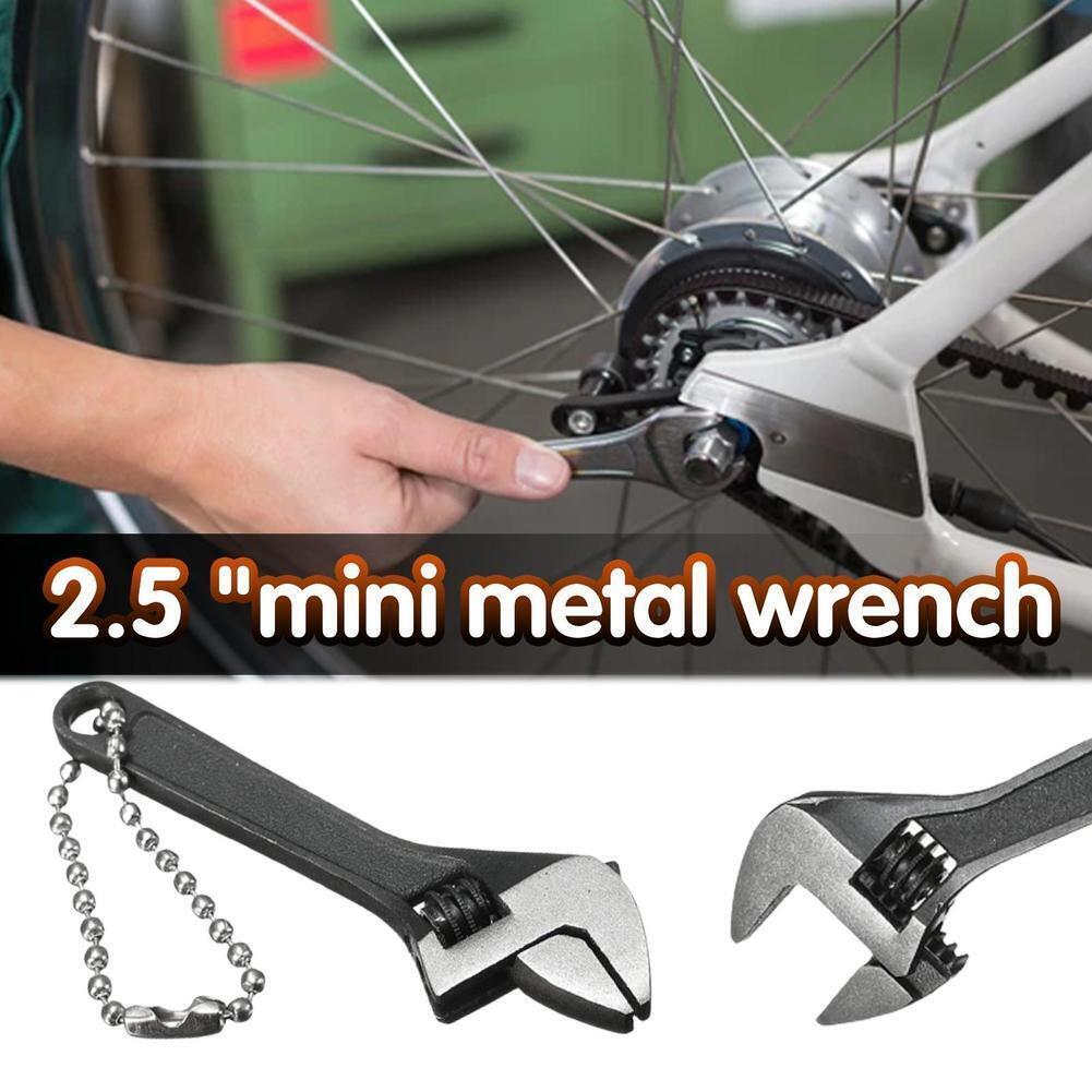 2.5" Mini Small Adjustable Wrench Open Spanner Alloy Keychain Repair ...