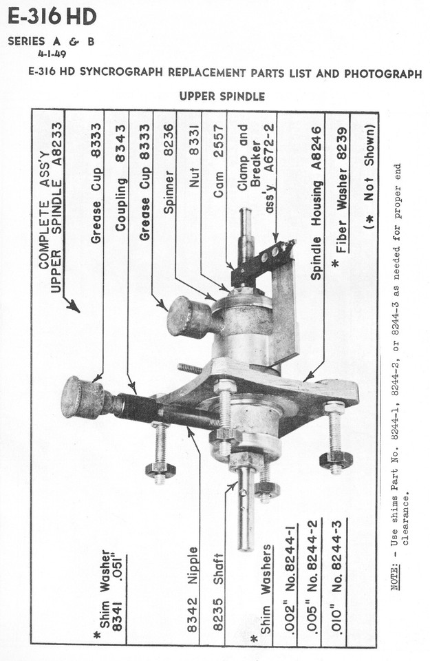 Allen Electric Co. Distributor Tester Model E-316-HD Syncrograph Owner ...