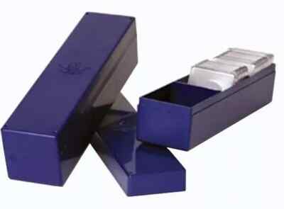 1 Row Plastic 2x2 Coin Box For Flips Snaplocks Durable Storage 9" Blue ...