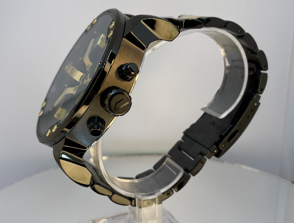 2025 Brand New Diesel Mr. Daddy 2.0 Black and Gold PVD Plated DZ7465 | eBay