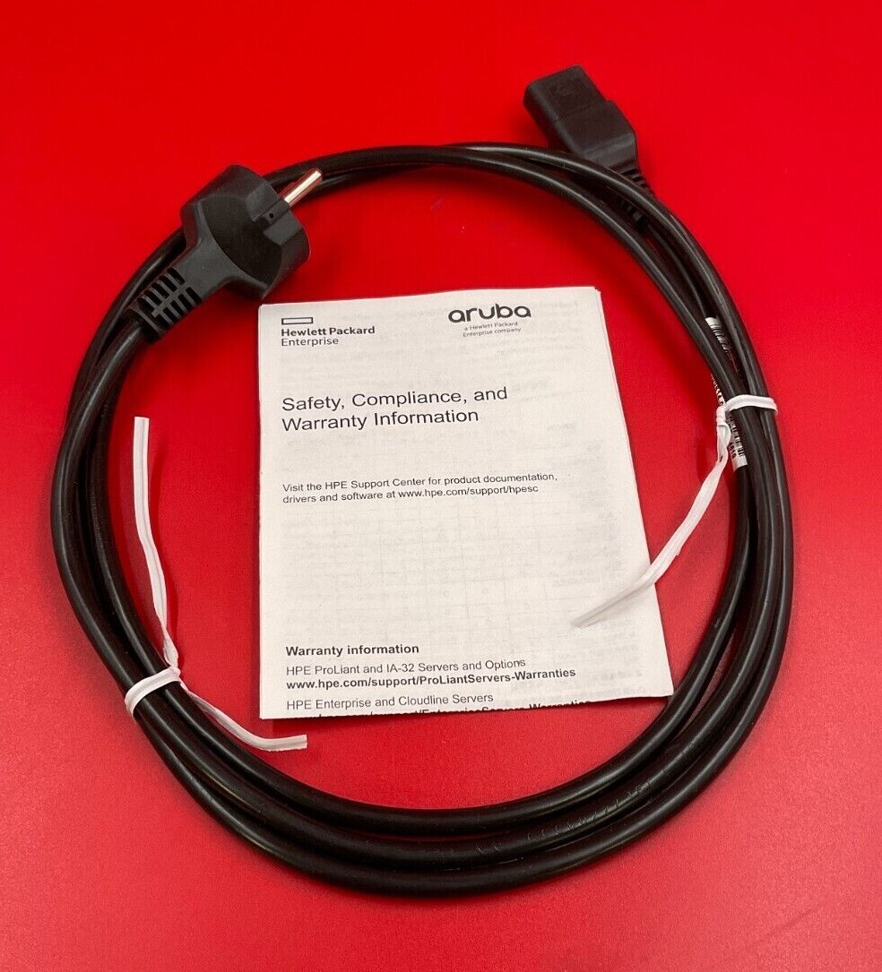HP Aruba 1.83M 10A C13 EU Power Cord AF568A ️️ ️️ NEW | eBay