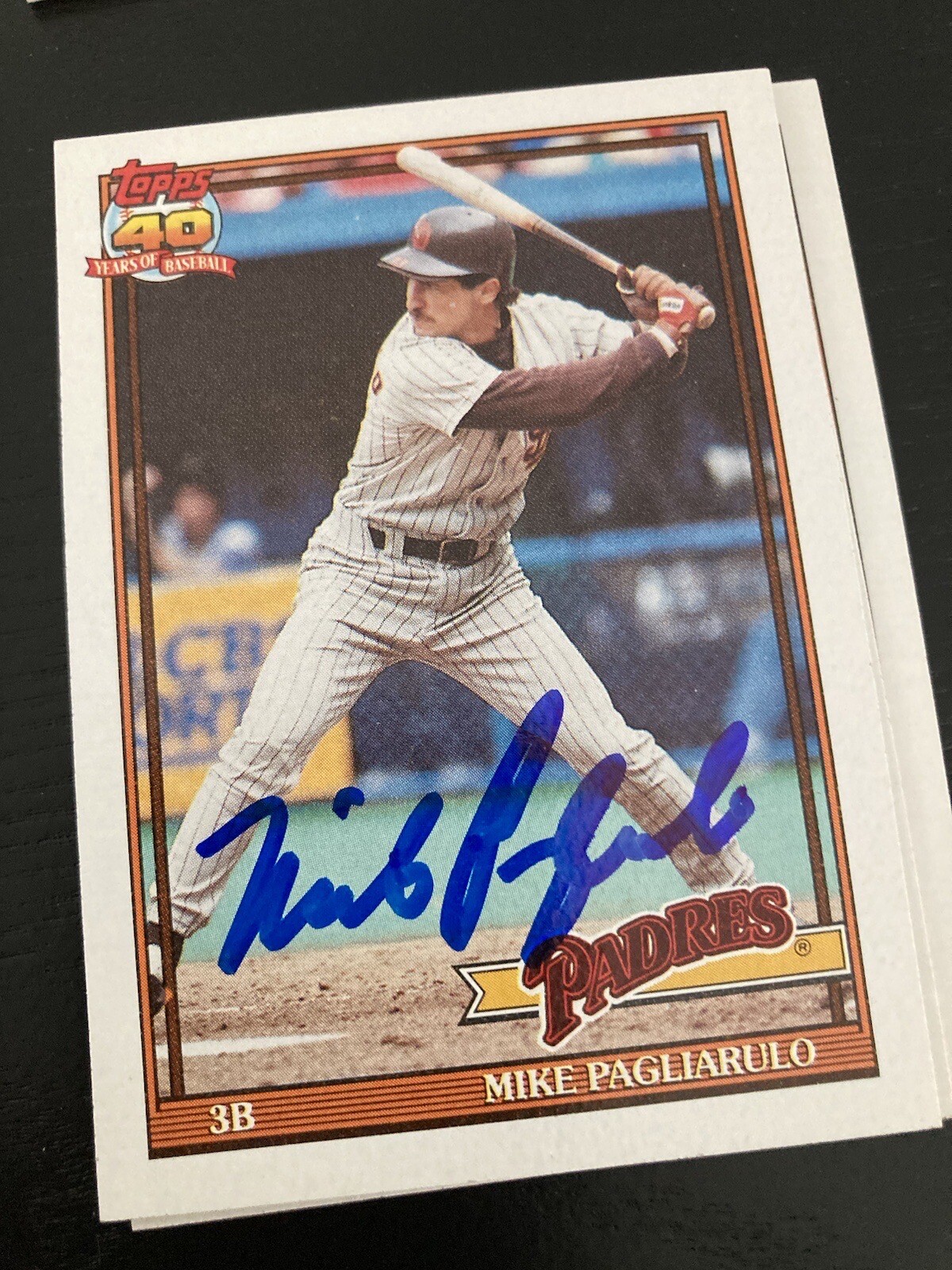 Mike Pagliarulo Padres signed 1991 Topps card | eBay