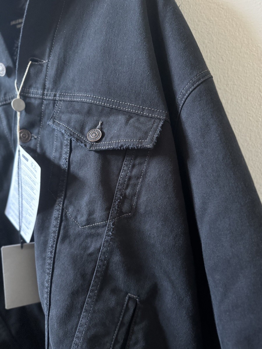 Balenciaga Denim Hooded Jacket With Fur Lining - New - Size Balenciaga Denim Hooded Jacket With Fur Lining - New - Size