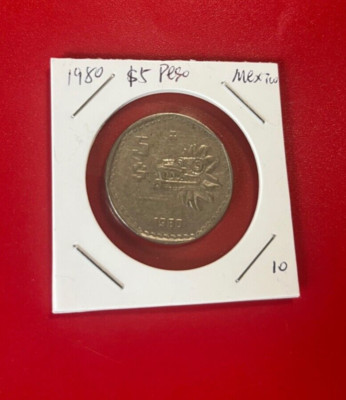 1980 $5 PESO MEXICO COIN - NICE WORLD COIN !!! | eBay