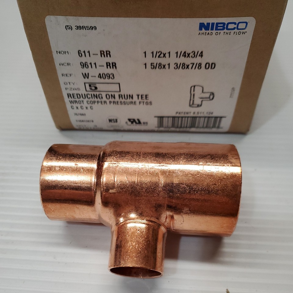 Nibco 39r599 Reducing Run On Tee (5) | eBay