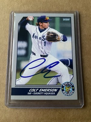 Colt Emerson Everett Aquasox 2025 Autographed Card Seattle Mariners ...
