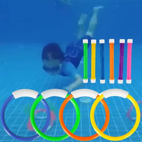 10Pcs Diving Toys Fun Underwater Swim Dive Rings Training | eBay