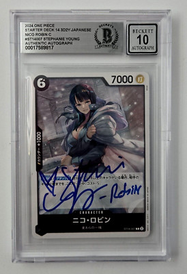 Stephanie Young Signed Card Nico Robin One Piece Slab Autograph 10 ...