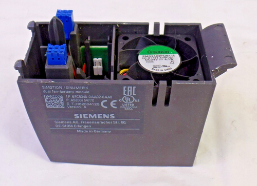 Siemens Fan/ Battery Module NO BATTERY 6FC5348-0AA02-0AA0, For Parts ...