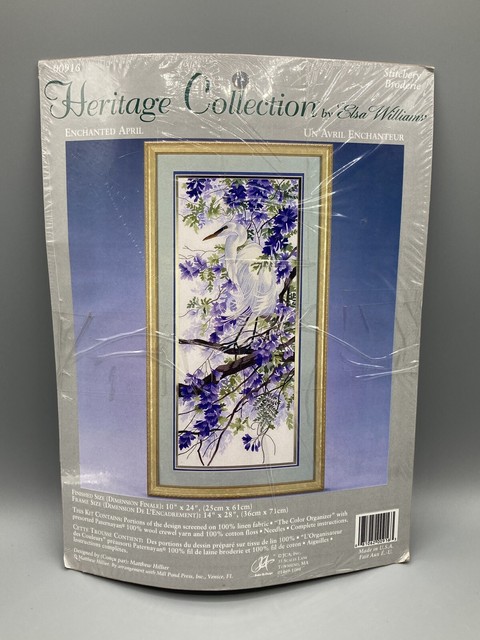 Heritage Collection Elsa Williams Enchanted April Stitchery Kit 00916 ...