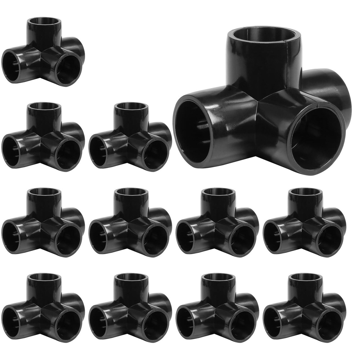 Pvc Pipe Corner Connectors (10-Pack) - 6-Way Elbow Fittings For DIY ...
