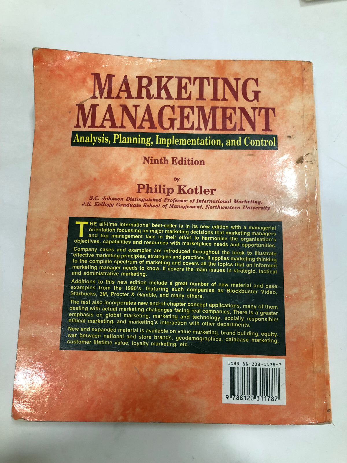 marketing Management Paperback by PHILIP KOTLER (Author) 9th Edition ...