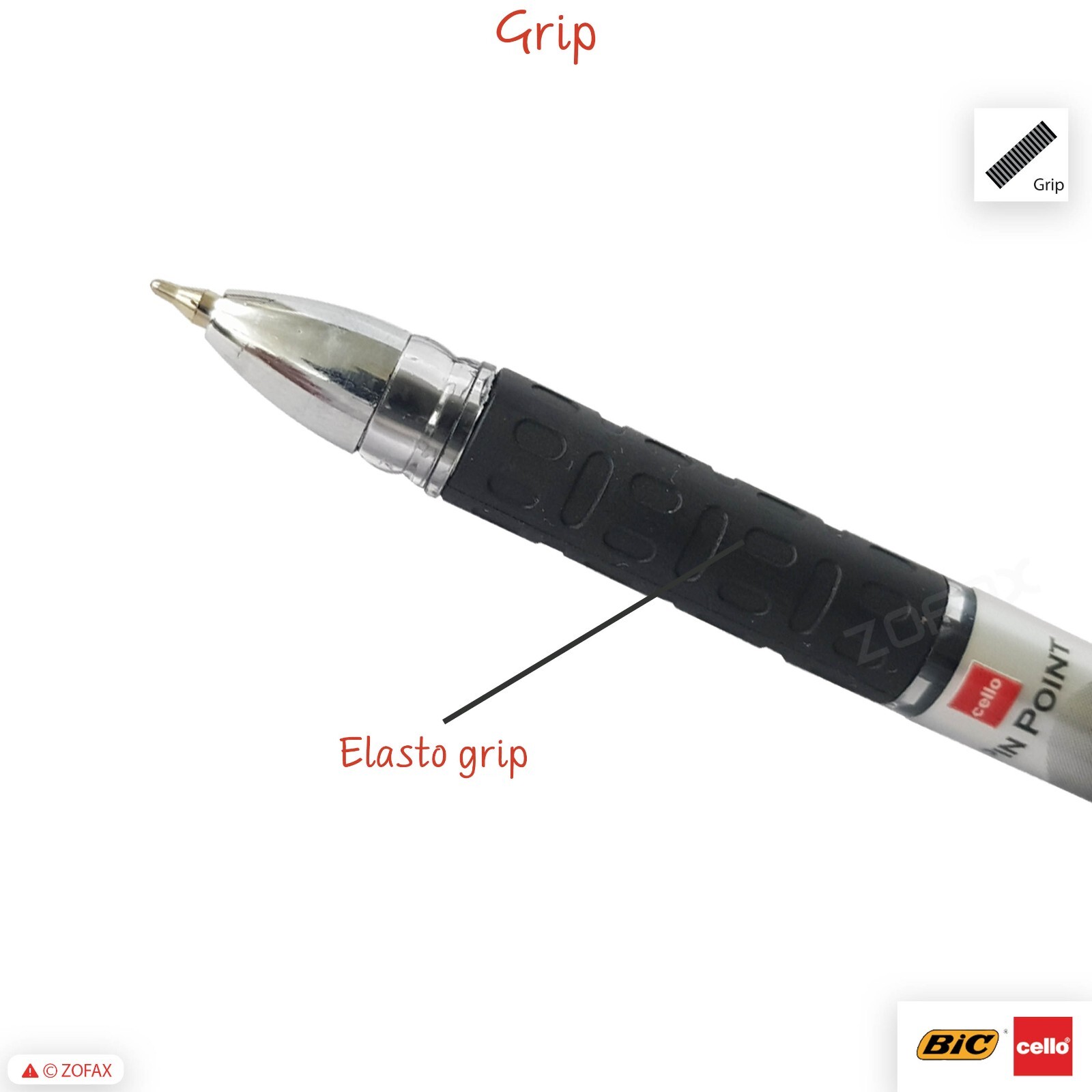 5 x BIC CELLO Pinpoint XS 0.6mm BLACK Ballpoint Pens Smooth Writing ...