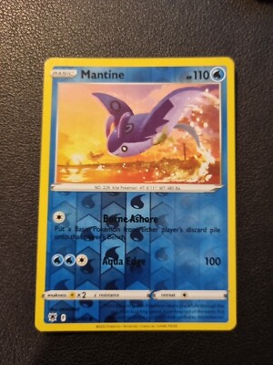 Pokemon Astral Radiance REVERSE HOLO FOIL Mantine 034/189 TCG Card | eBay