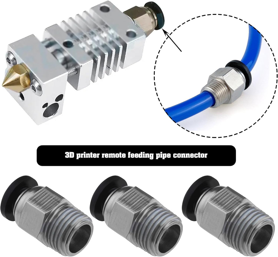 20PCS PC4-M10 Male Straight Pneumatic PTFE Tube Push in Quick Fitting ...