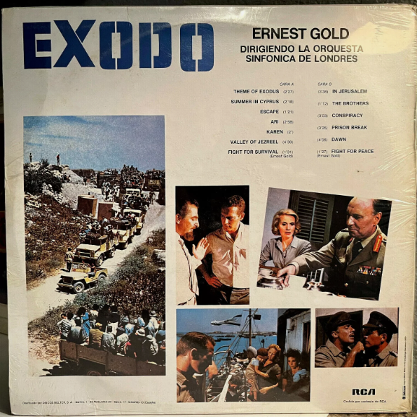 EXODUS (EXODO) Soundtrack - Ernest Gold - 12" Vinyl LP -FACTORY SEALED ...