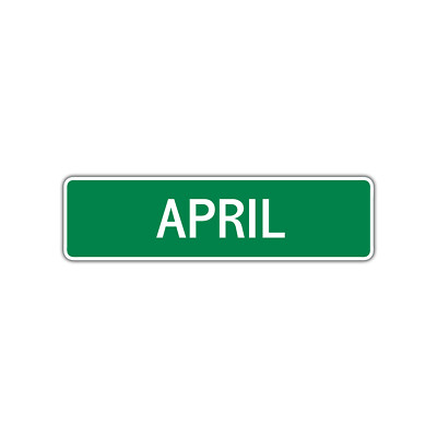 April Girls Name Letter Printed Label Wall Art Decor Novelty Aluminum ...