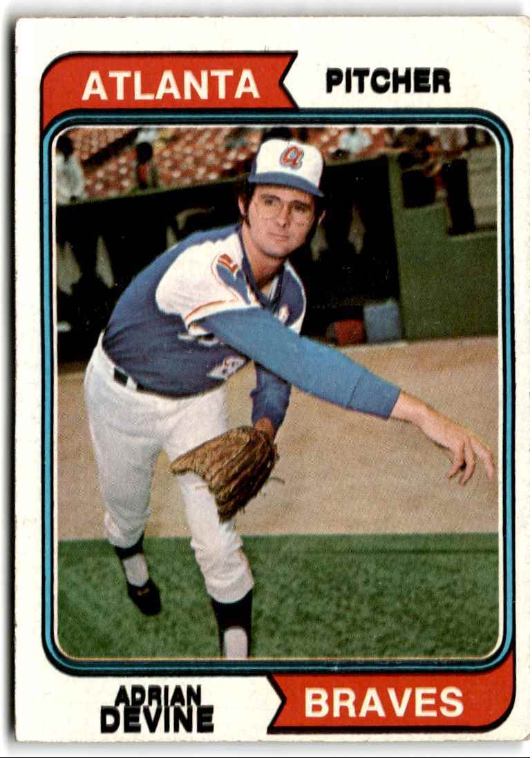1974 Topps Adrian Devine Rookie Atlanta Braves #614 | eBay