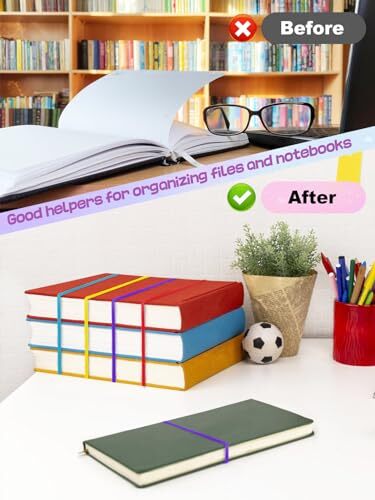 120 Pcs Large Rubber Bands for Office Tie Up Garbage Bag Notebook File ...