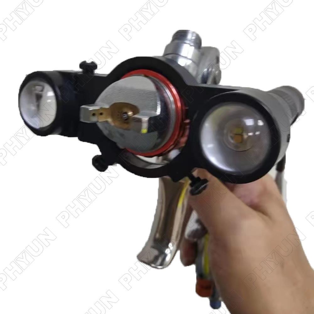 Spray Gun LED Light Adjustable 3 Modes Paint Spraying Airbrush Working ...