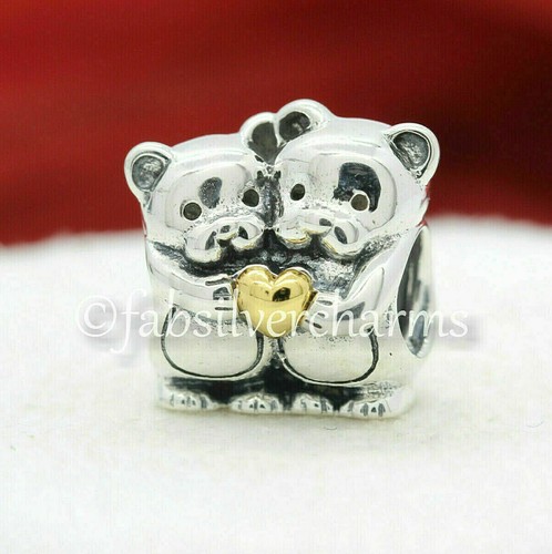 Authentic Pandora Bear Hug w 14K 791395 Wife Love Friend Mom Mothers ...