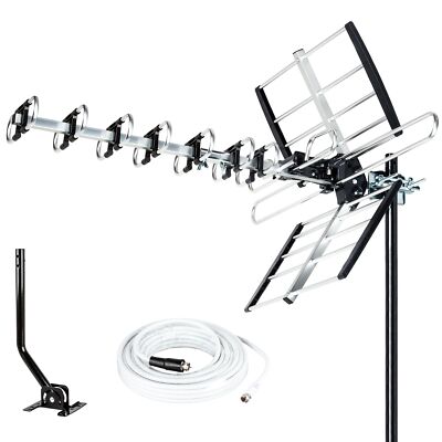 Hdtv Antenna 2024 Newest Version Vhf/uhf 4k 200 Miles Range With ...
