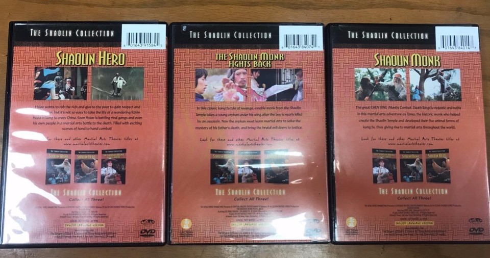 LOT OF 3 THE SHAOLIN COLLECTION DVD SET-USED. | eBay