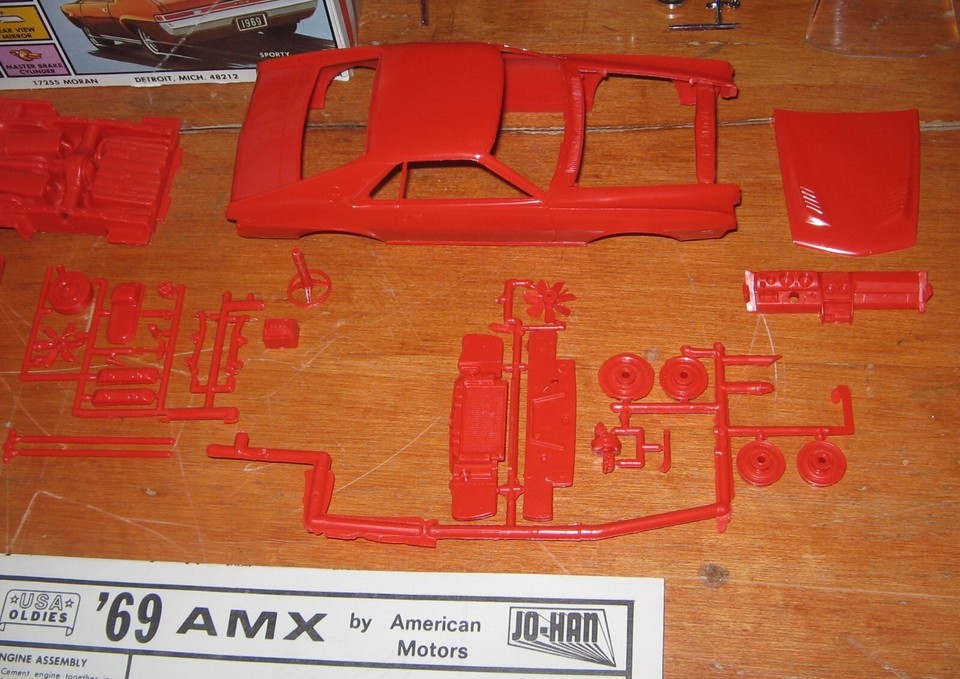 Johan 1969 AMC AMX USA Oldies Kit # C-4369 Unbuilt Incomplete 1/25 Jo ...