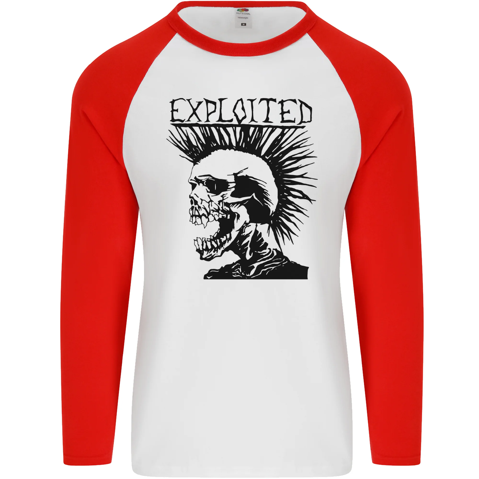 Exploited Punk Rock Skull Skinhead Mohican Mens L/S Baseball T-Shirt | eBay