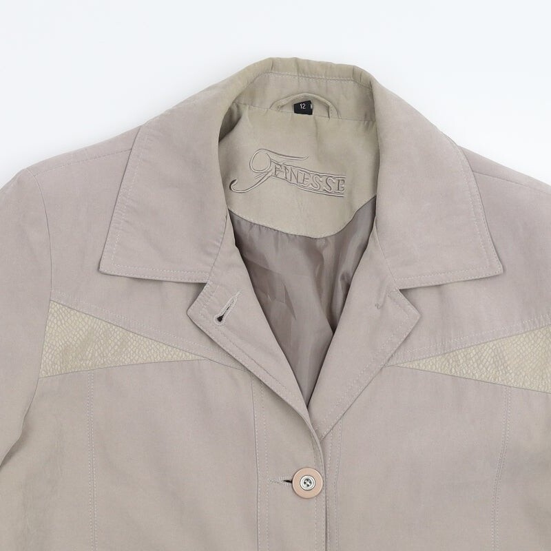 Finesse Womens Grey Jacket Size 12 Button | eBay UK