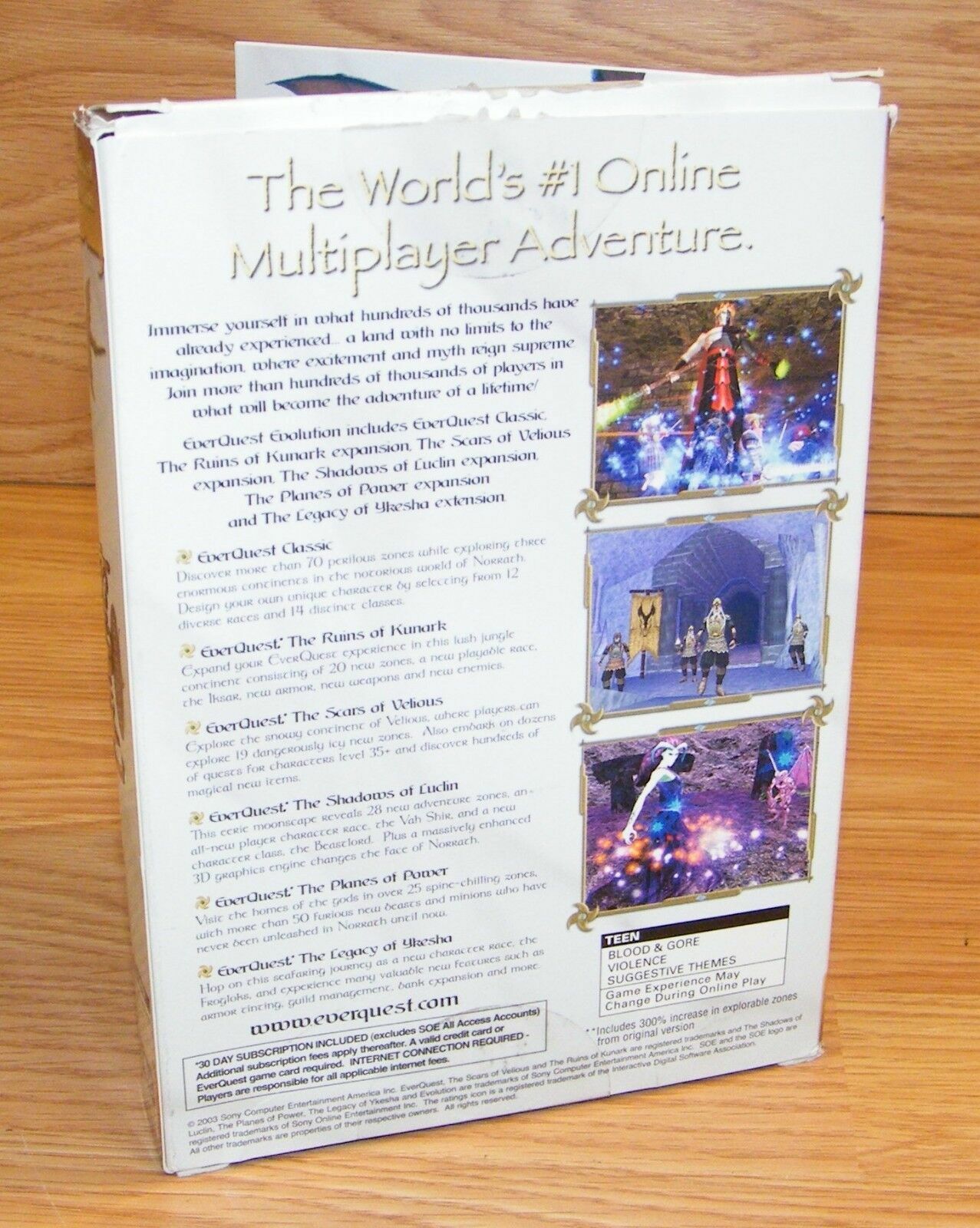 EverQuest (Evolution Edition) (3-Disc PC) Original Game Plus Expansion ...