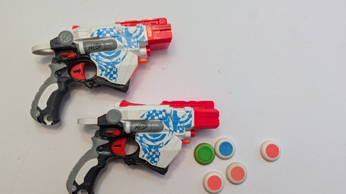 Nerf Vortex Proton Foam Disc Launcher/Blaster Lot Of 2 + Ammo | eBay