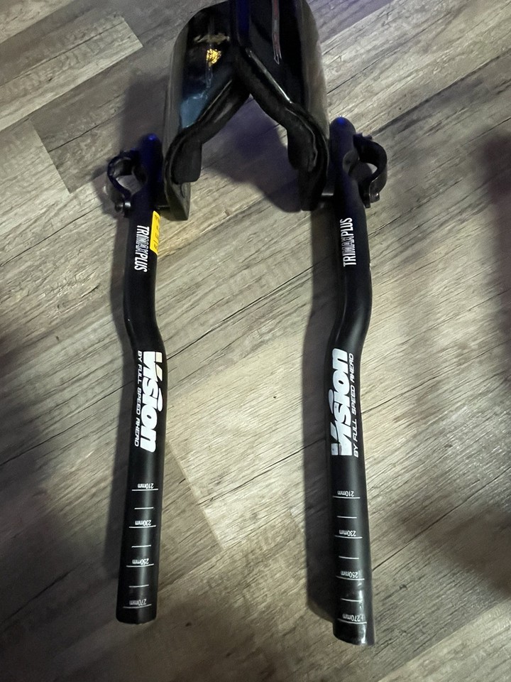 Vision Trimax Aerobar | Alloy adjst Clip-On Triathlon Bars 25.8mm Clamp ...