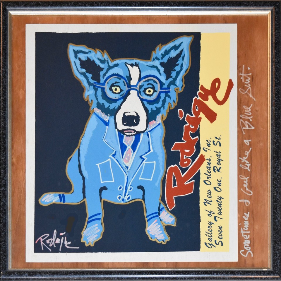 George Rodrigue Blue Dog Original Gallery Edition I Mixed Media on ...