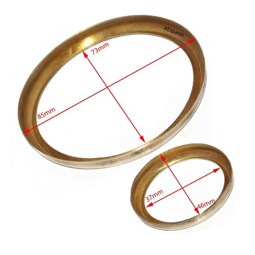 Fits Royal Enfield Bullet Speedometer & Ammeter Brass Bezel Anello Rim ...