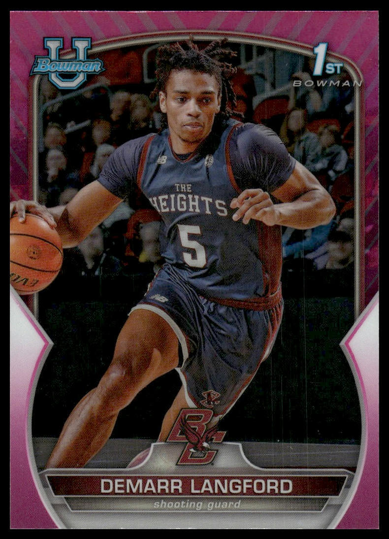 2022-23 Bowman University Chrome - Pink Refractor #53 Demarr Langford ...