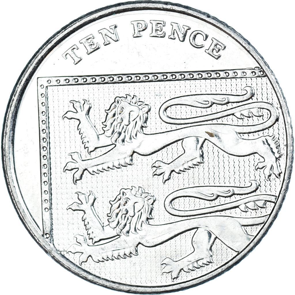 United Kingdom 10 Pence Coin | Elizabeth II | Royal Shield | 2015 ...