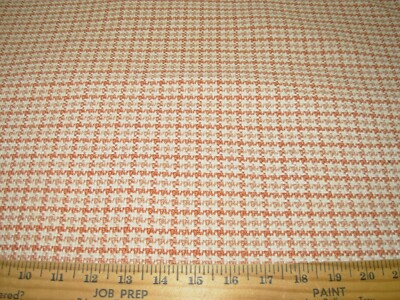 2 YARDS REGAL HOUNDSTOOTH KIPPER CORAL UPHOLSTERY FABRIC FOR LESS | eBay