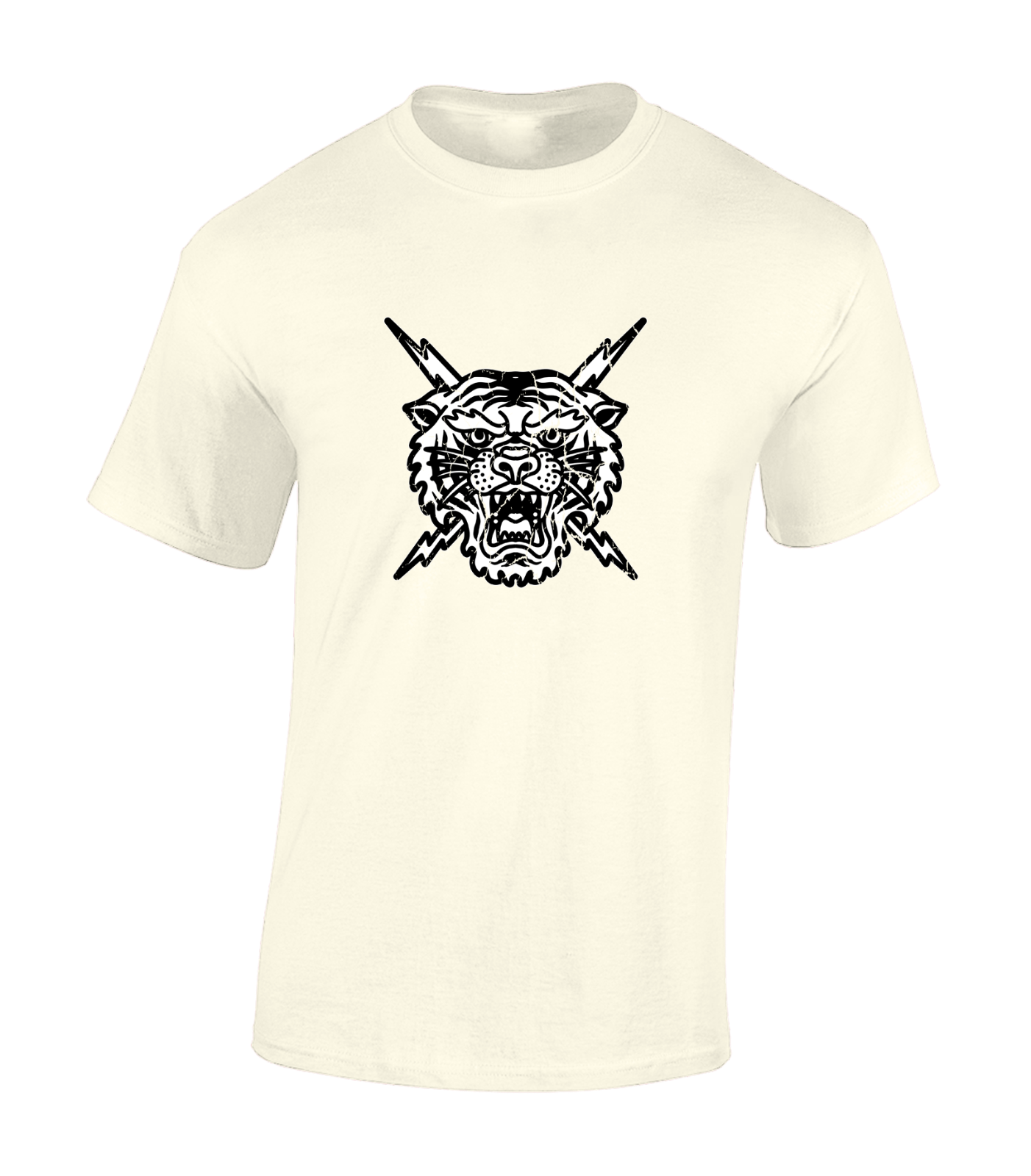 BLACK TIGER MENS T SHIRT TATTOO VINTAGE DESIGN COOL RETRO FASHION TOP ...