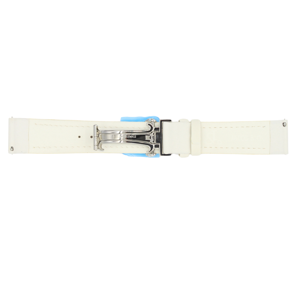 BRAND NEW JACOB & CO AUTHENTIC WHITE POLY 20MM WATCH BAND W. BUCKLE FOR ...