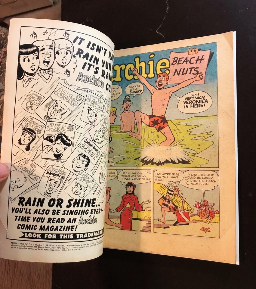 Archie's Pals "N" Gals #1. VG 4.0. Jughead, Moose, Betty & Veronica ...