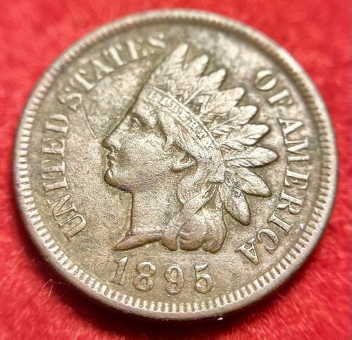 1895 Indian Head Cent Penny 1C Copper Coin - From Large US Cents Lot ...