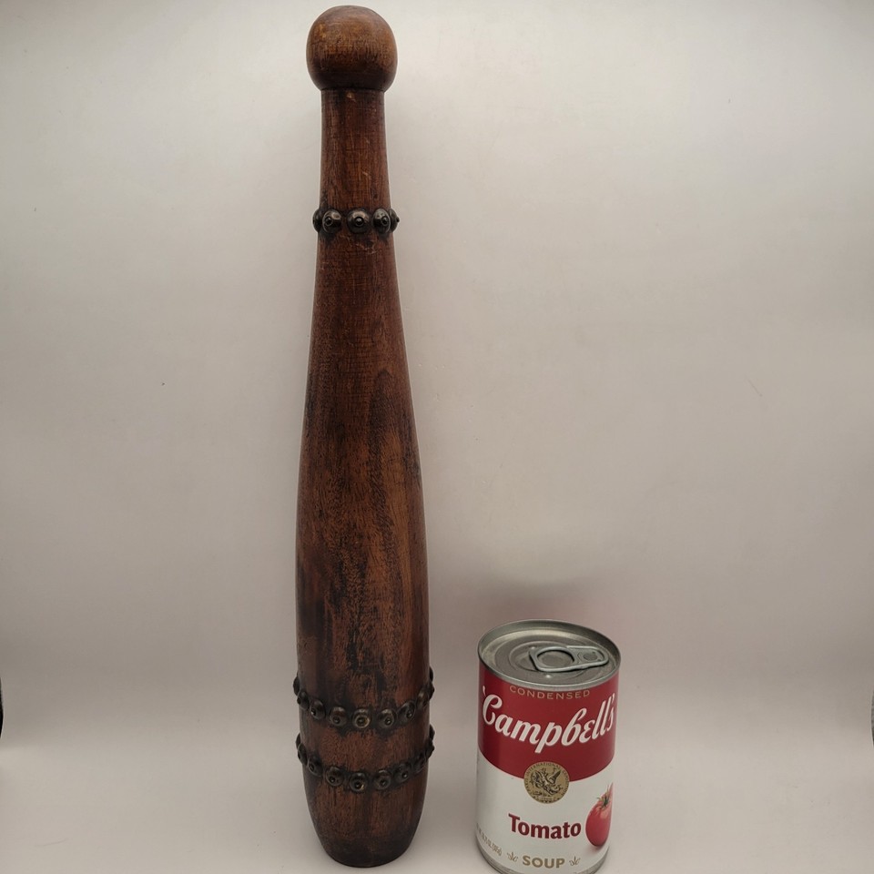 Original WWI Trench War Club Raidemig Mace Studded Wood 15 Inch Antique ...