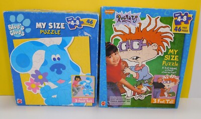 My Size Puzzle Lot of 2 Rugrats Chucky & Blue's Clues Dog COMPLETE ...