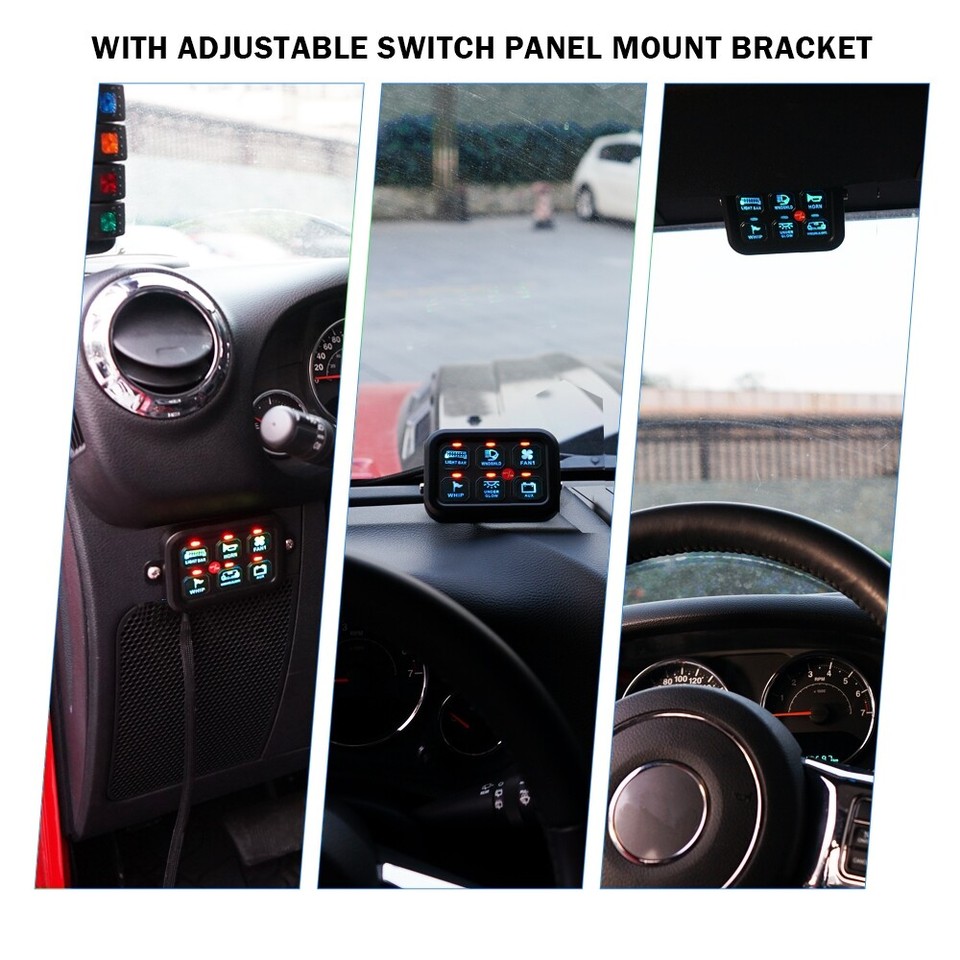 For Can-Am Polaris RZR UTV ATV 6 Gang Control Switch Panel Relay System ...