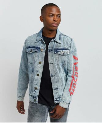 Reason Terra Denim Jacket Sz: Lrg NWT | eBay